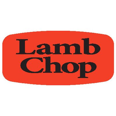 Lamb DayGlo Labels, ScaleLabels.com Lamb Chop Stickers