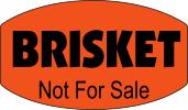 Not For Sale Brisket DayGlo Stickers, Not For Sale Brisket Labels,1000 ...